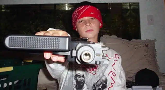 Gangster White Kid Rapping Along To Meek Mill