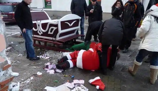 Drunk Santa Hospitalised After Crashing Sleigh On High Streets