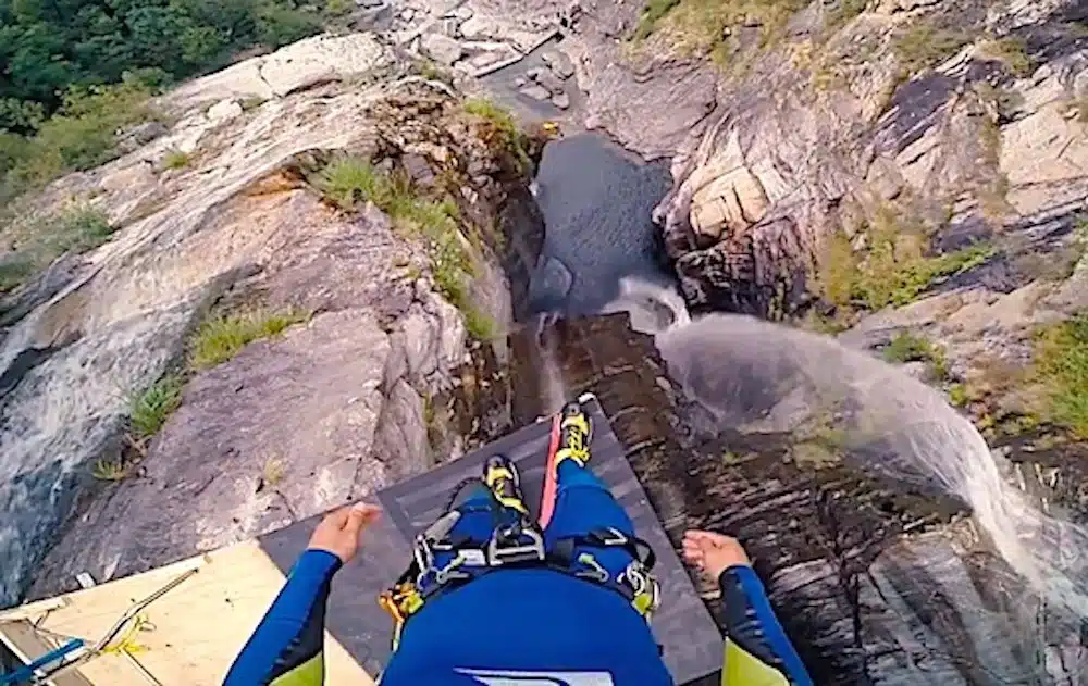 Watch Laso Schaller Set A New World Cliff Diving Record And Dislocate ...