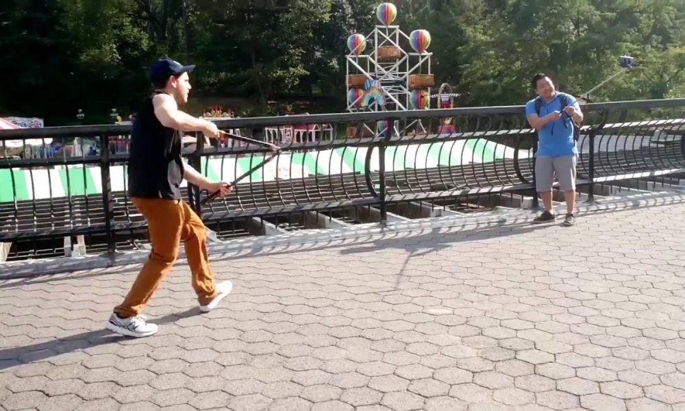 This Guy Is Running Around New York Chopping Up People's Selfie Sticks