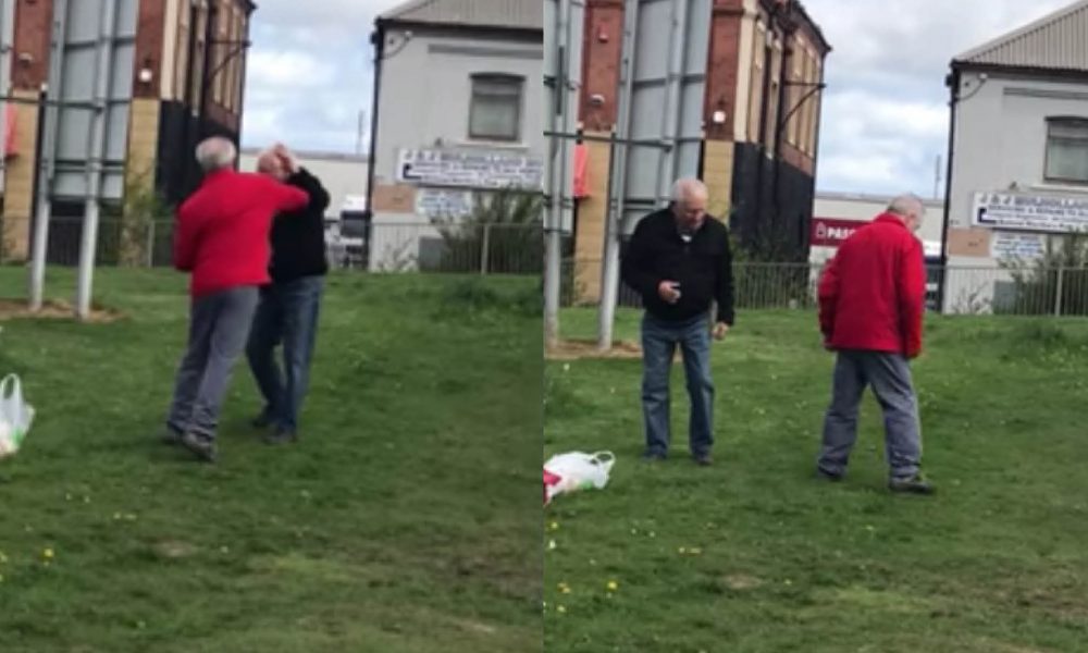 Two OAPS In Savage Punch Up Stop Mid-Fight To Find Lost Glasses (VIDEO)