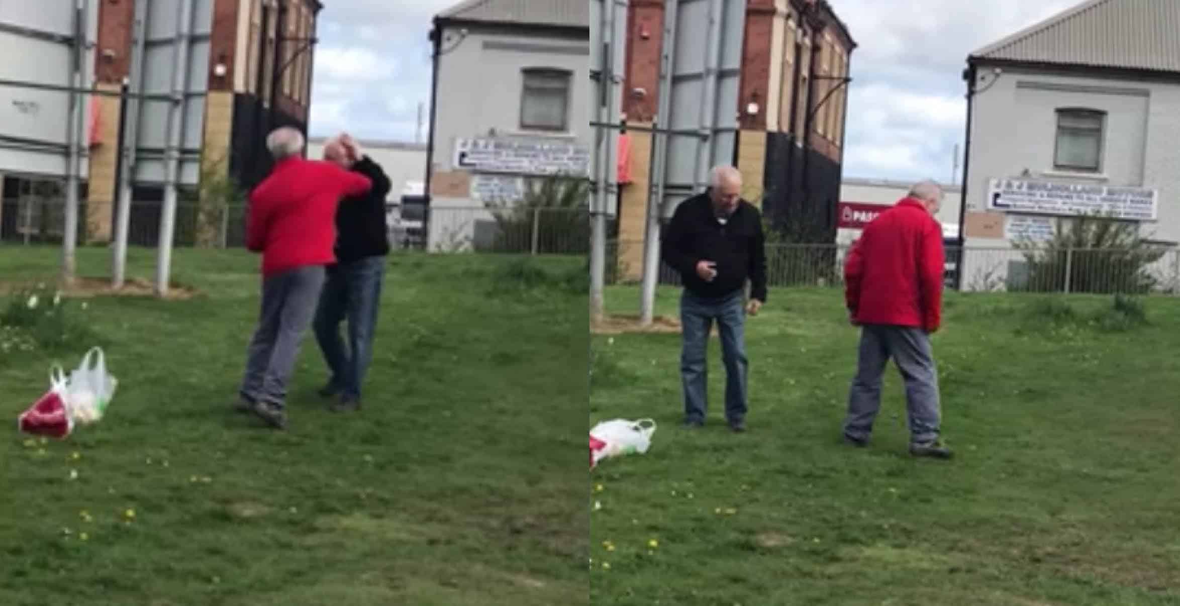 Two OAPS In Savage Punch Up Stop Mid-Fight To Find Lost Glasses (VIDEO)