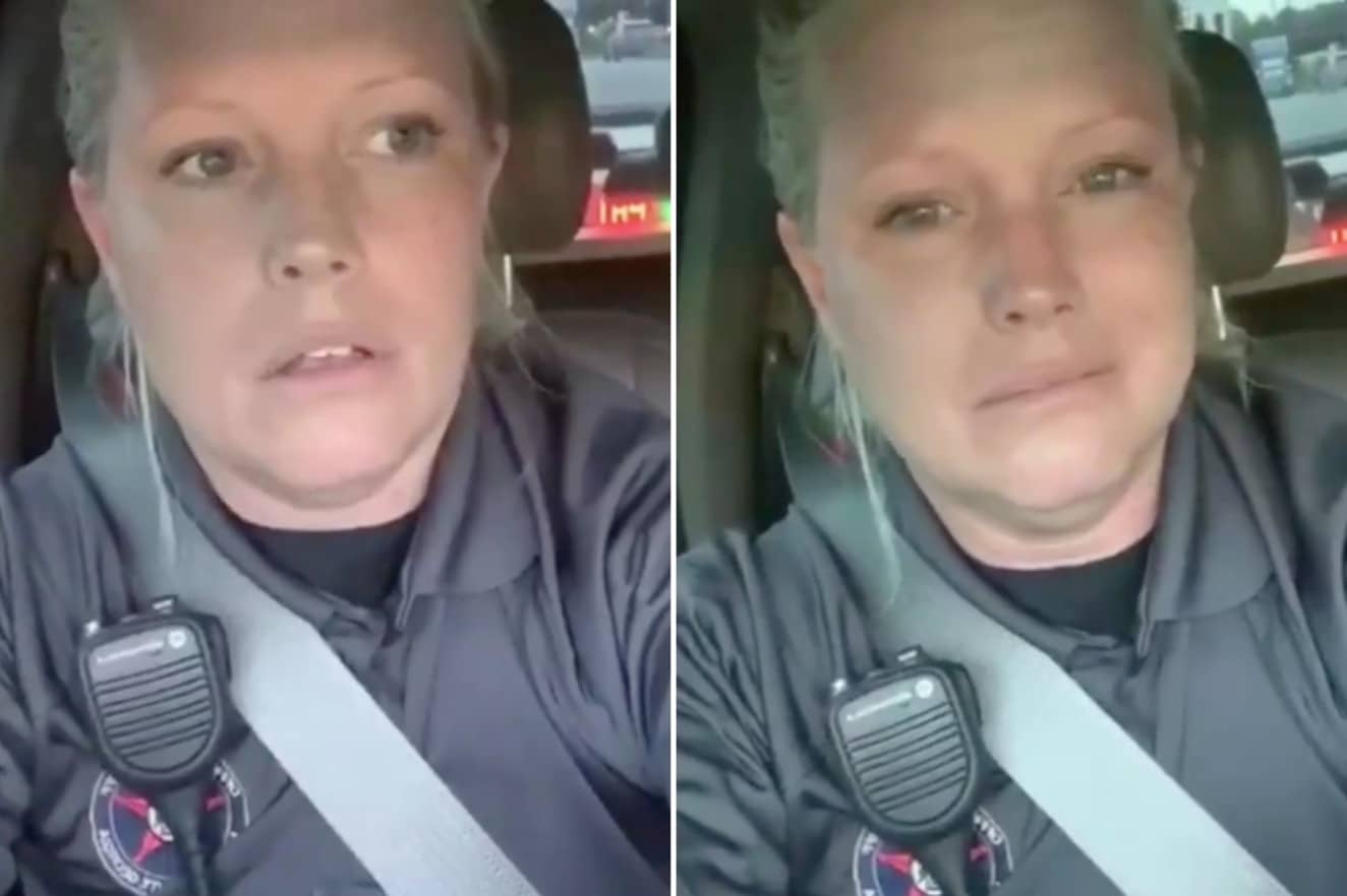 Police Officer Has A Complete Meltdown And Starts Crying Over Delayed ...