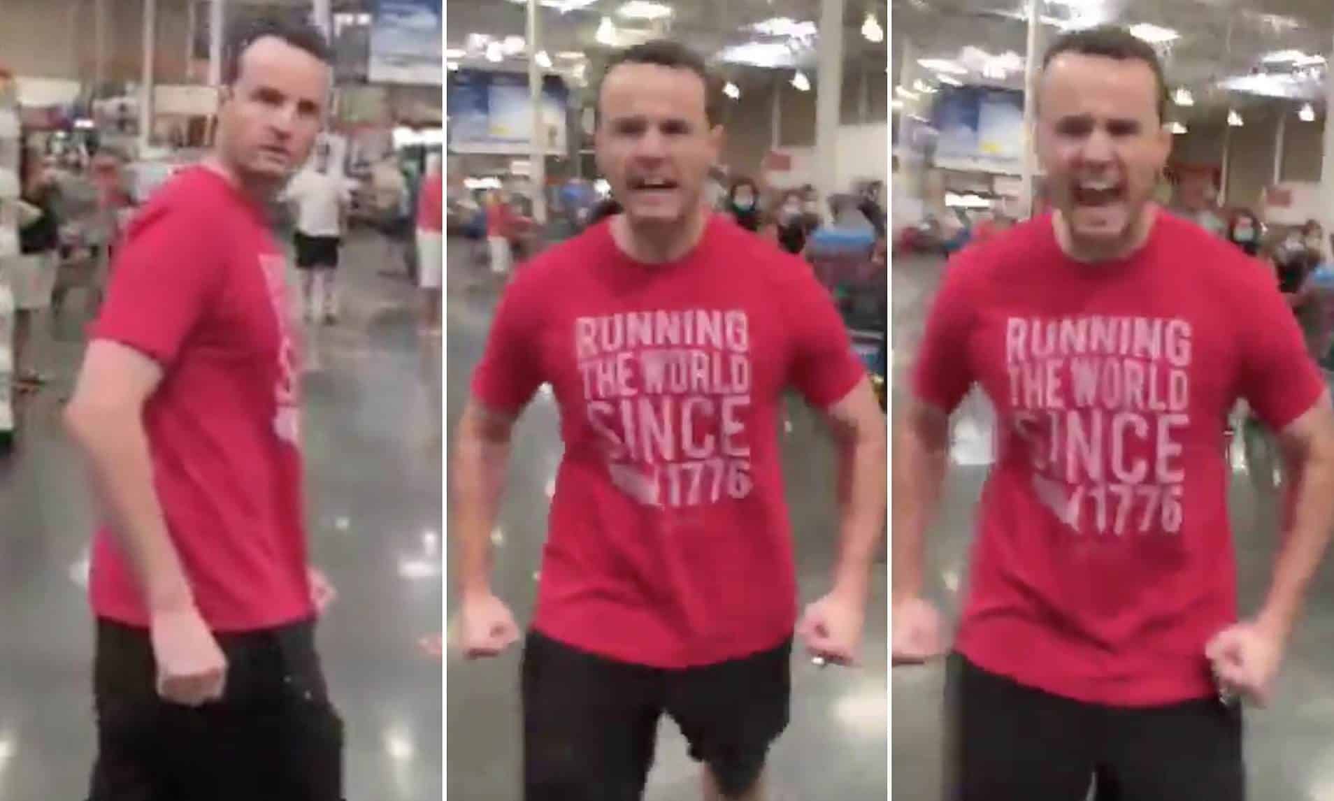 Costco Tough Guy Starts On Elderly Woman Who Asked Him To Wear A Mask ...