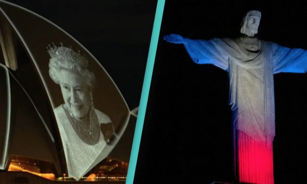 Monuments Around The World Light Up In Tribute To Queen Elizabeth II