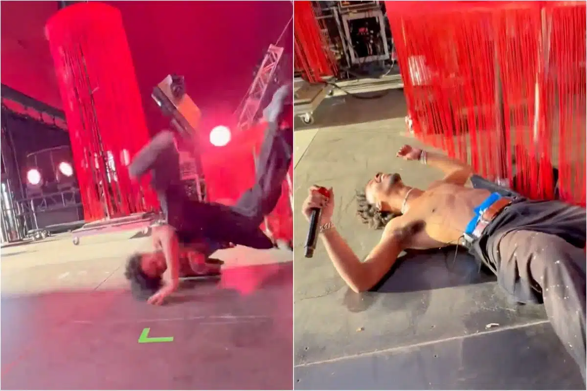 R&B Singer 'D4vd' Tries Backflip On Stage At Coachella, Completely ...