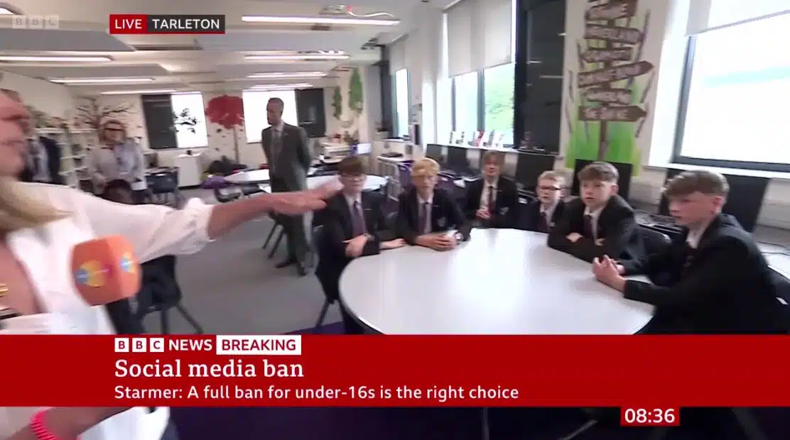 School Children React To The UK Social Media Ban For Under-16s Live On ...